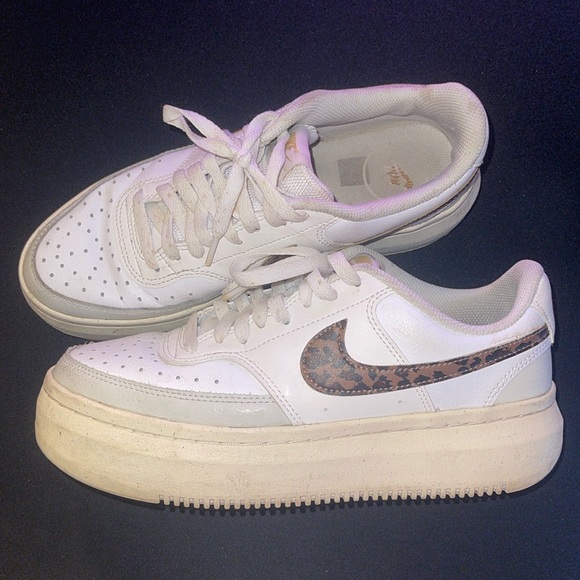 Nike | Shoes | Womens White Nike Comfort Insole Court Vision Alta ...